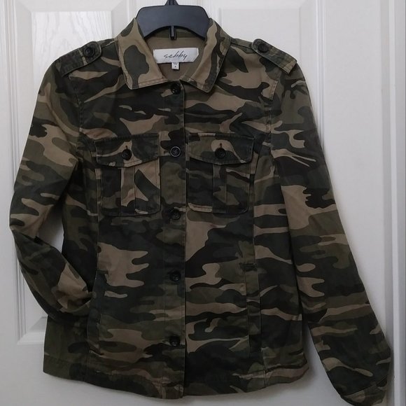 Sebby | Jackets & Coats | Sebby Camouflage Military Jacket Small | Poshmark